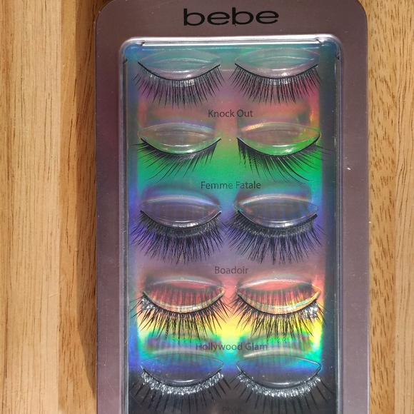 bebe | Makeup | New Bebe 5 Pc Glam False Eyelash Set Glue | Poshmark